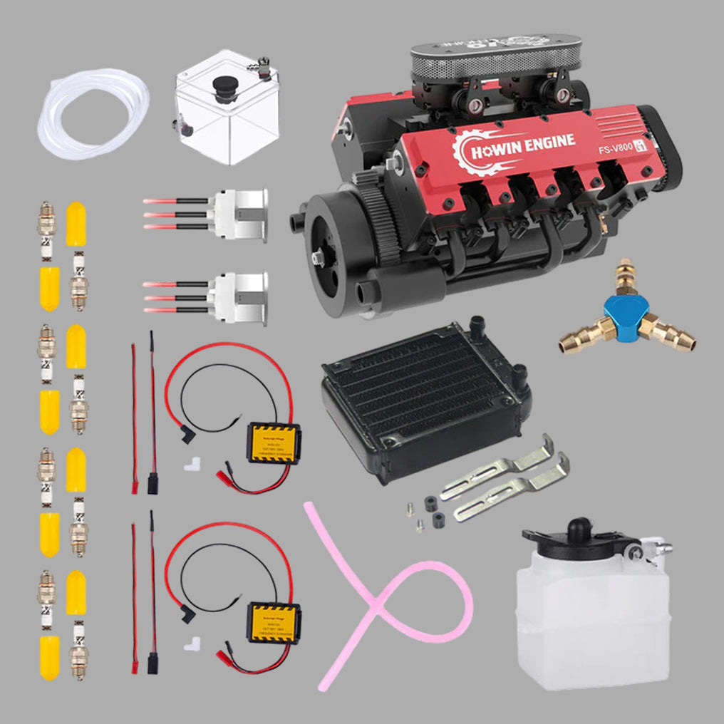 DIY 1/10 V8 Engine Model 28cc Gasoline Engine Kit FS-V800G – RCGOFOLLOW