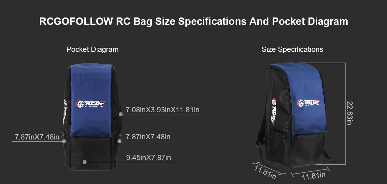 GoBag I 1/10 RC Car Bag Carrying Case Multi RC Crawler Truck Backpack ...